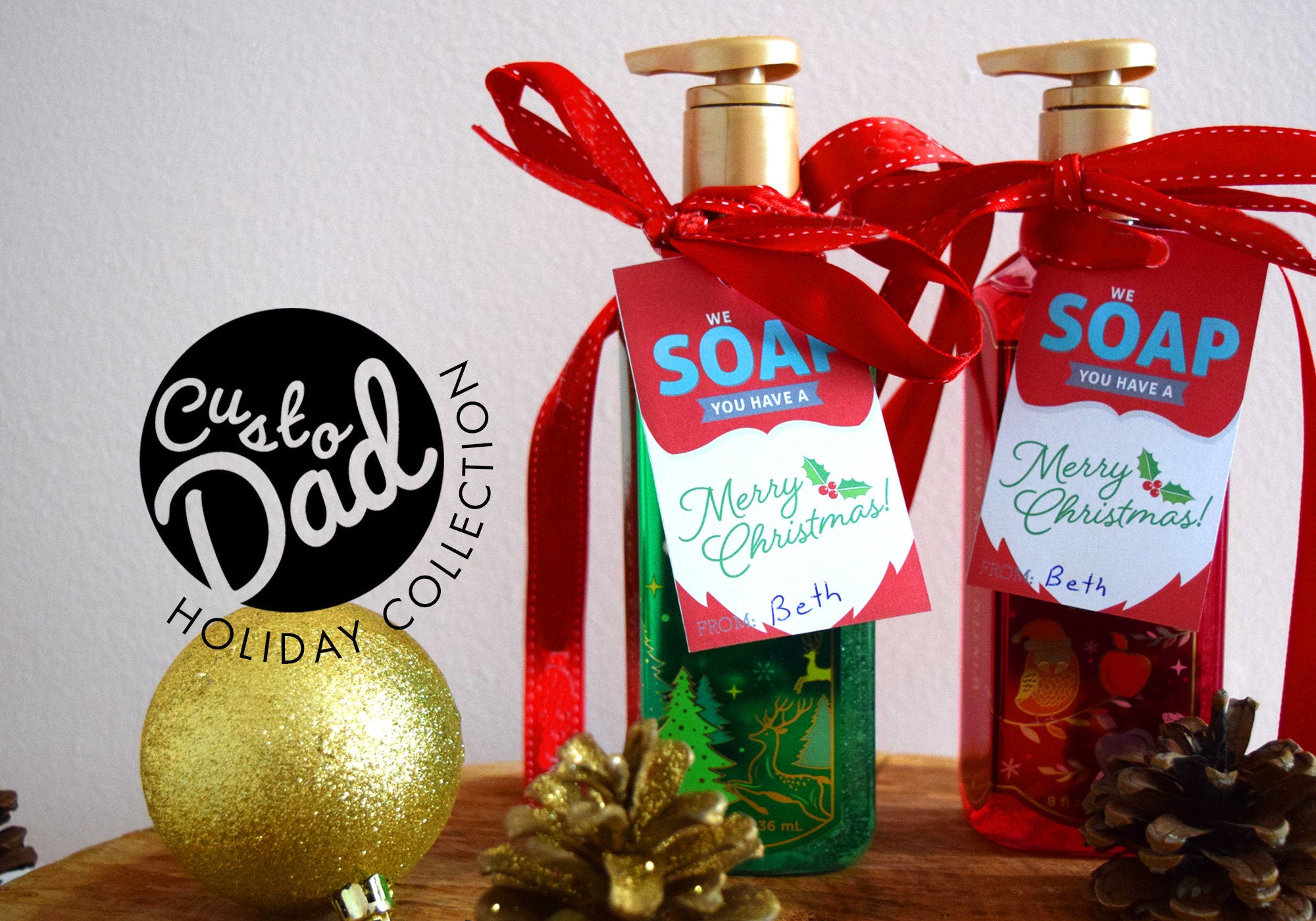 Holiday Soap Tag We Soap You Have A Merry Christmas | Etsy