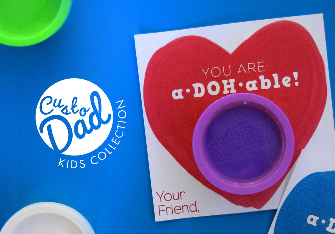 Play Dough Valentine You Are A-doh-able Children's - Etsy