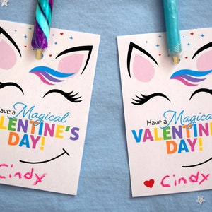 Unicorn Lollipop Valentine Card, Have A Magical Valentine's Day ...
