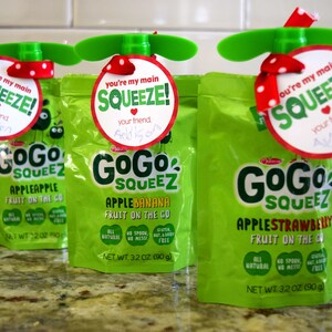 Apple Sauce Valentine, You're My Main Squeeze!, Children's Valentines ...