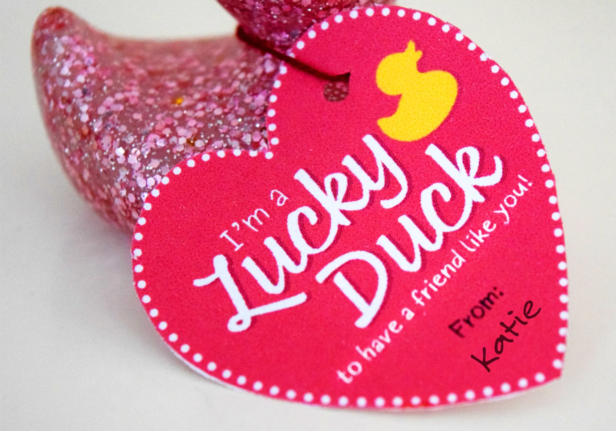 Rubber Duck Valentine I'm A Lucky Duck Children's - Etsy