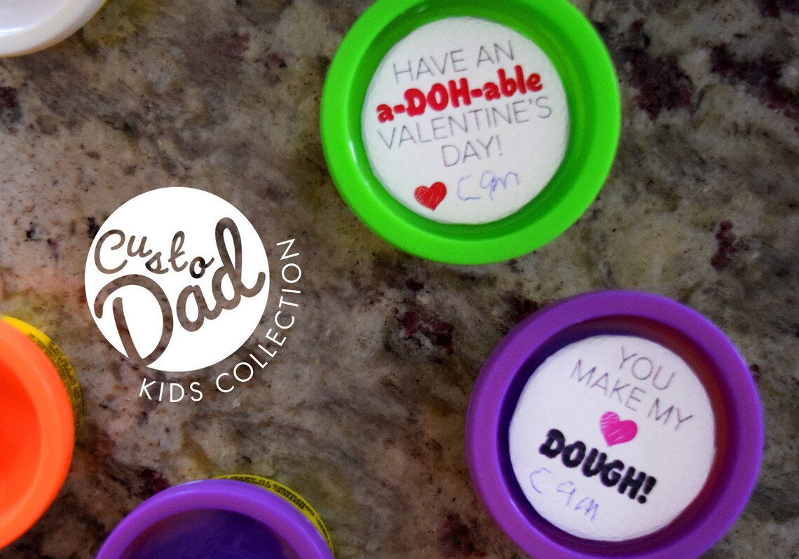 Play Dough Valentine You Are A-doh-able Make My Heart Dough | Etsy