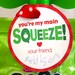 Apple Sauce Valentine, You're My Main Squeeze, Children's Valentines ...