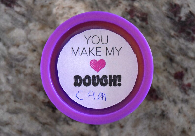 Play Dough Valentine You Are A-doh-able Make My Heart Dough | Etsy