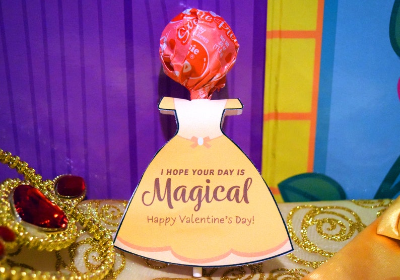 Princess Lollipop Valentine Princess Pops I Hope Your Day is - Etsy