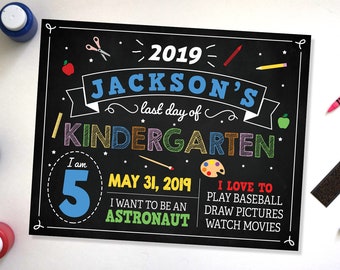 Last Day of School Printable Sign Photo Prop Instant - Etsy