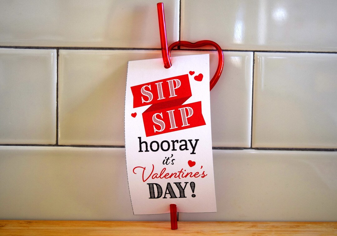 Valentine Straw, Sip Sip Hooray It's Valentine's Day, Children's ...