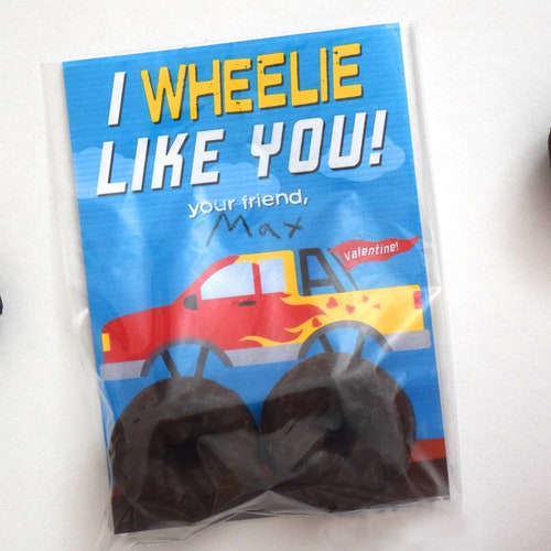 Monster Truck Valentine I Wheelie Like the Way You Roll - Etsy