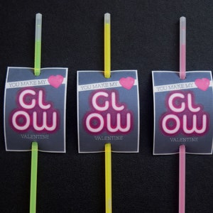 Valentine Glow Sticks, You Make My Heart Glow Valentine, Children's ...
