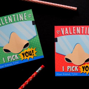 Nose Picking Valentine, Valentine I Pick You, Children's Valentines ...