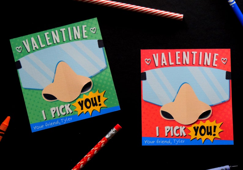 Nose Picking Valentine Valentine I Pick You Children's | Etsy