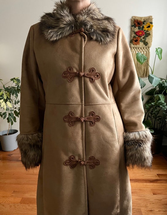 90s/Y2k Tasha Polizzi Penny Lane Faux Fur Coat - Gem