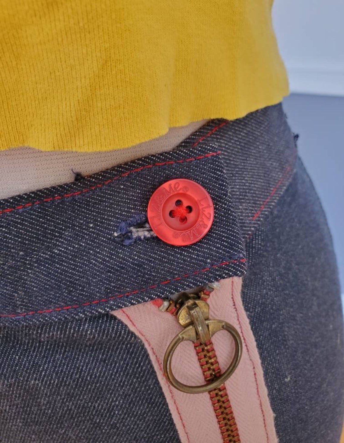 60s/70s High Rise Double Zipper Sailor Jeans | Etsy