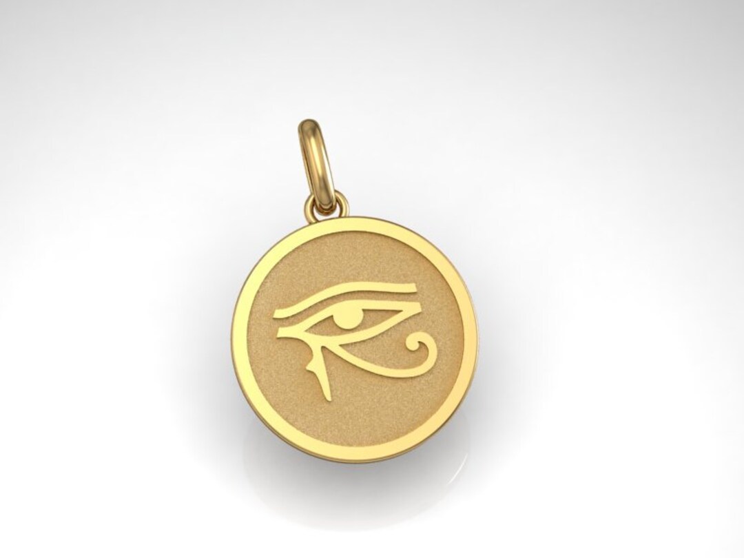 Egyptian Medal With the Eye of Horus and the Ankh (cross of Life) in ...