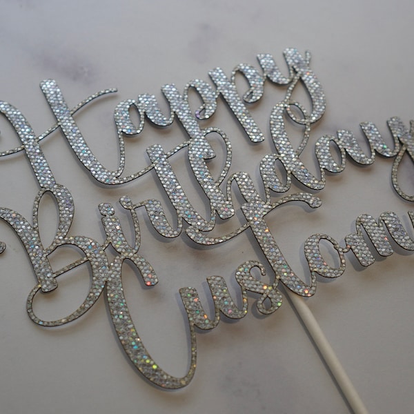 Bling Cake Topper - Etsy