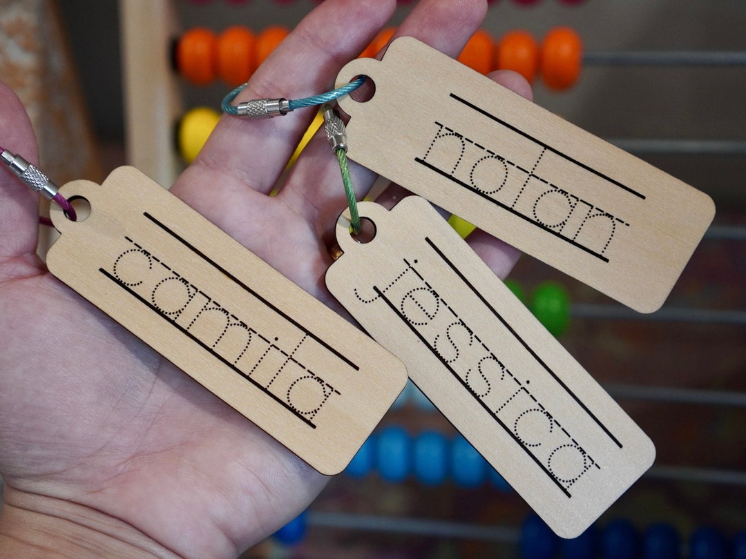 SET OF TWO Custom Backpack Labels, Custom Tag for Kindergarden School ...