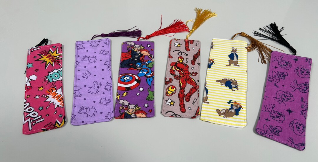 Fabric Bookmarks, Iron Man, Peppa Pig, Peter Rabbit, Marvel, Stocking ...