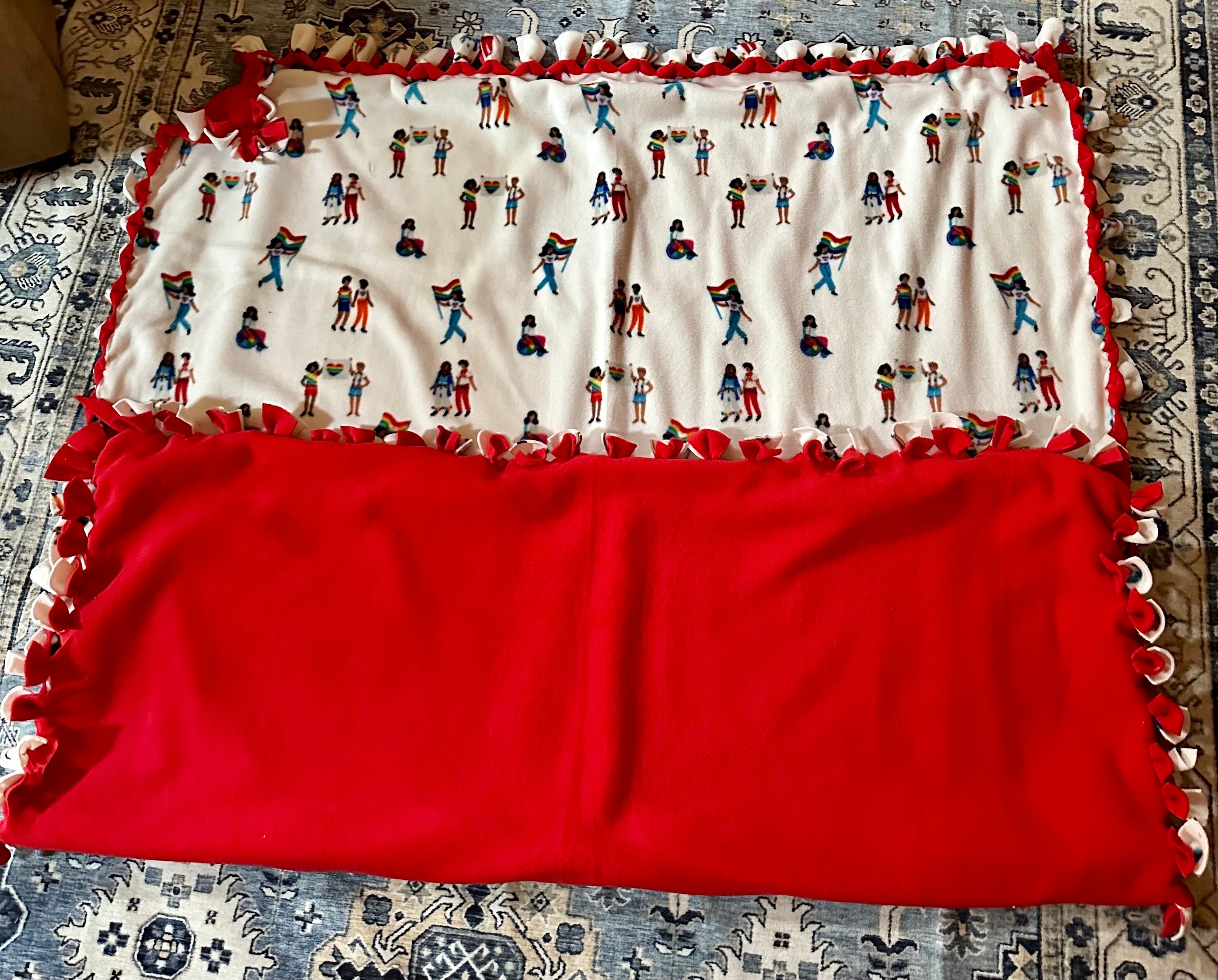 Cute Pride Hand Tied Fleece Blanket - Etsy