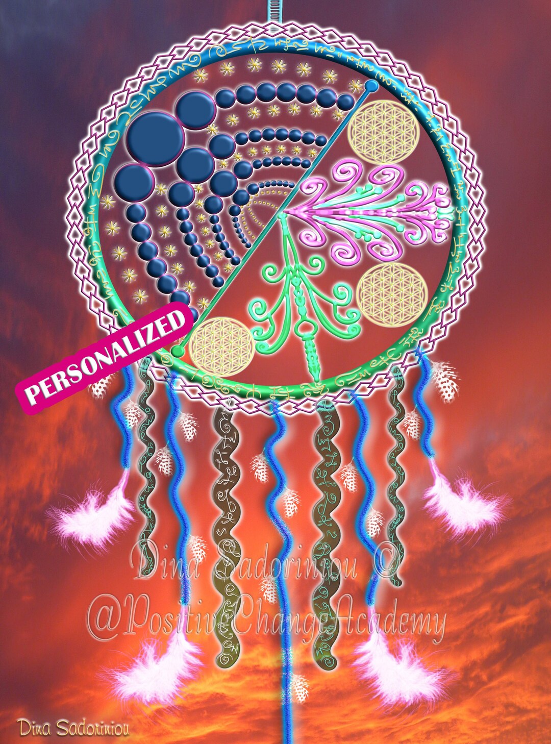 Custom Dreamcatcher Light Codes: Sacred Geometry Art (digital Image ...