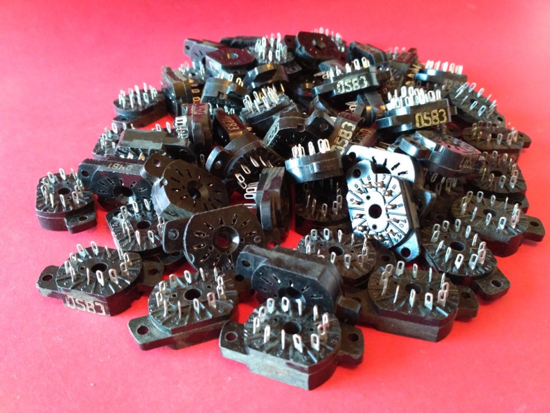 PL31A-P Nixie Tube Socket Black IN12A IN12B IN15A IN15B IV22 USSR Nos ...