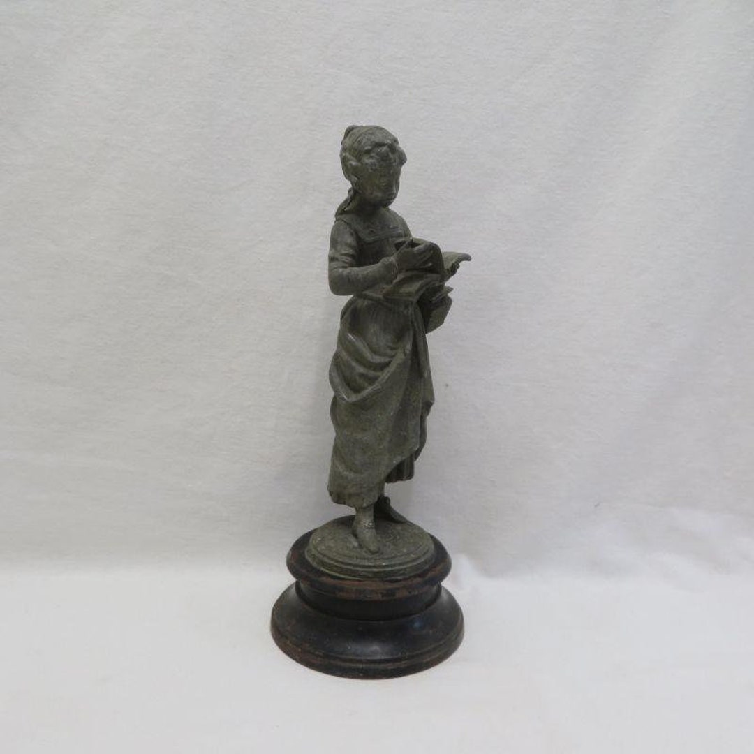 Antique Cast Metal Spelter Statue - Etsy
