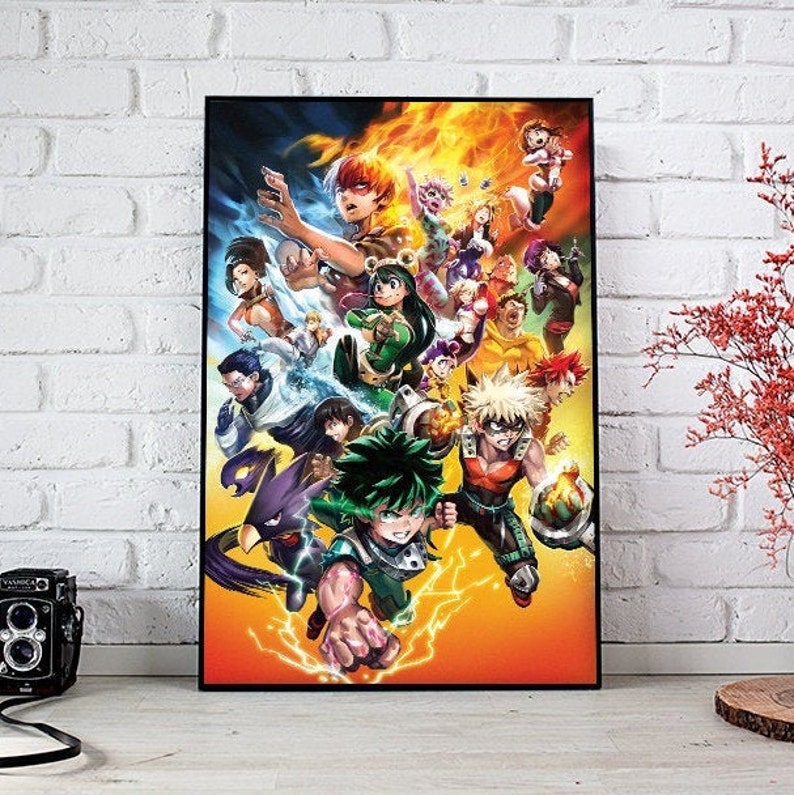 Hero Academy Class 1-A Group Poster Print Wall Art Fanart | Etsy