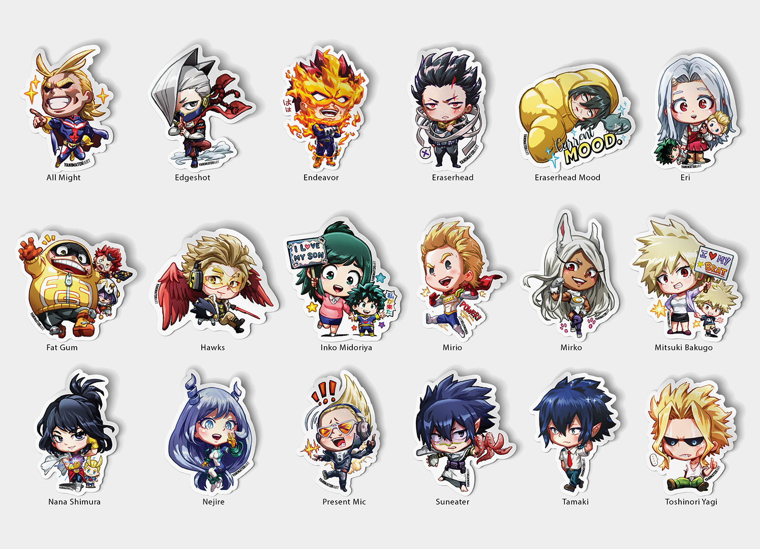 Mi héroe Academia Personaje Chibi Master Listing SET Vinilo | Etsy