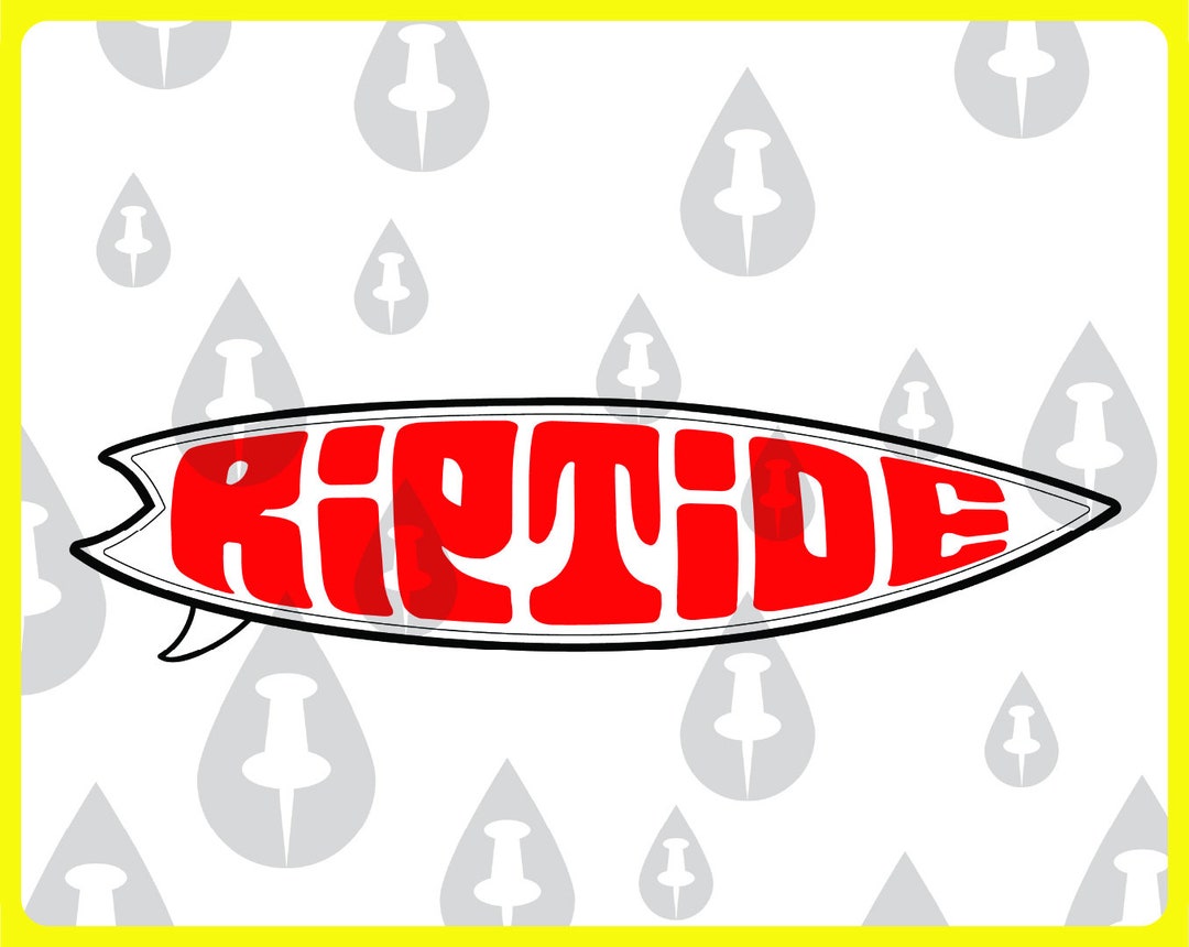 Riptide Surfboard SVG Digital Download for Beach Decor, DIY Crafts ...