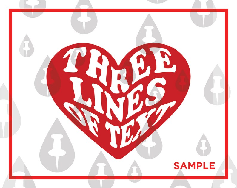 Custom Heart Personalized Phrase SVG - Unique Warped Words Vector ...