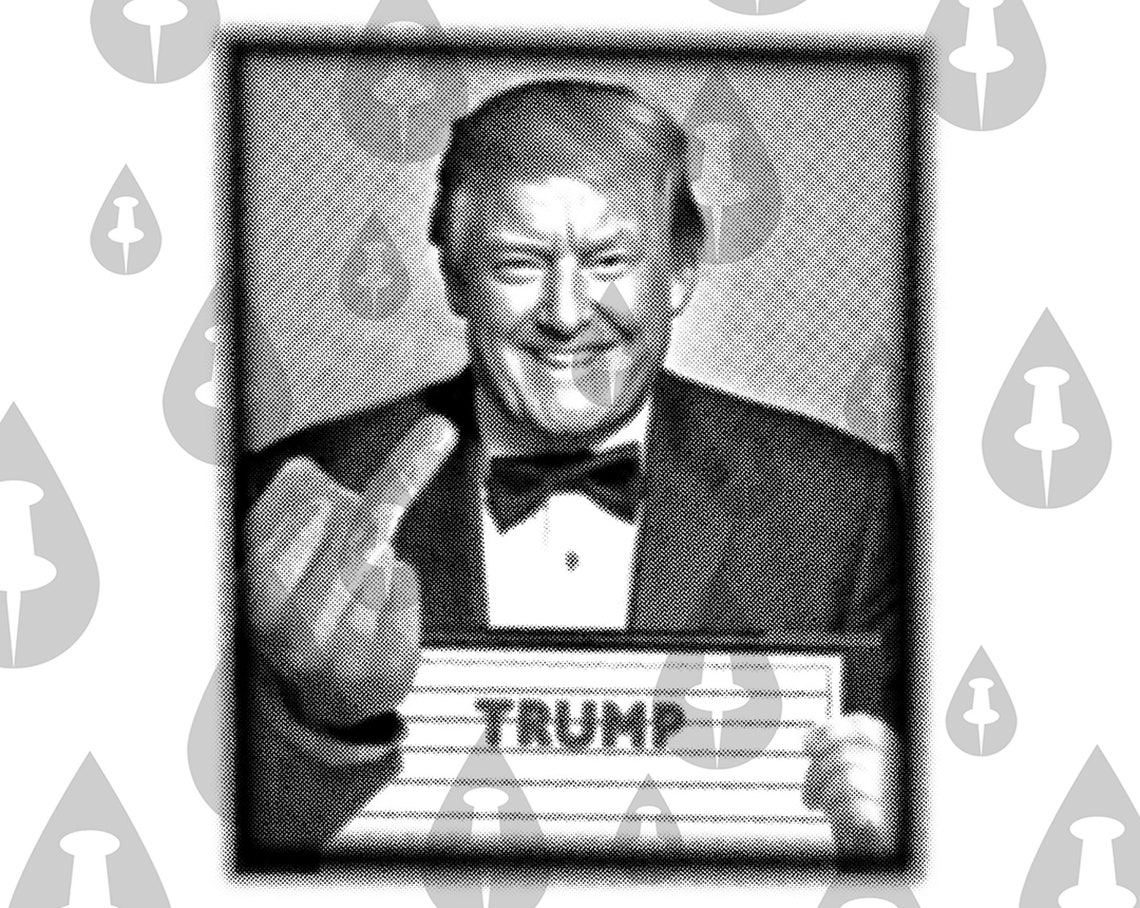 Trump Middle Finger Mugshot Shirt Design Pro Trump - Etsy Canada