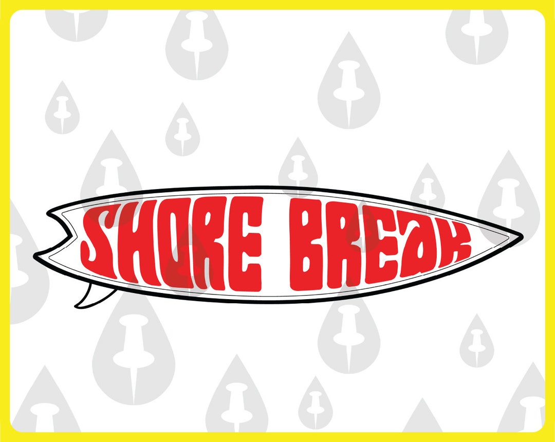 Shore Break Surfboard SVG Digital Download for Beach Decor, DIY Crafts ...