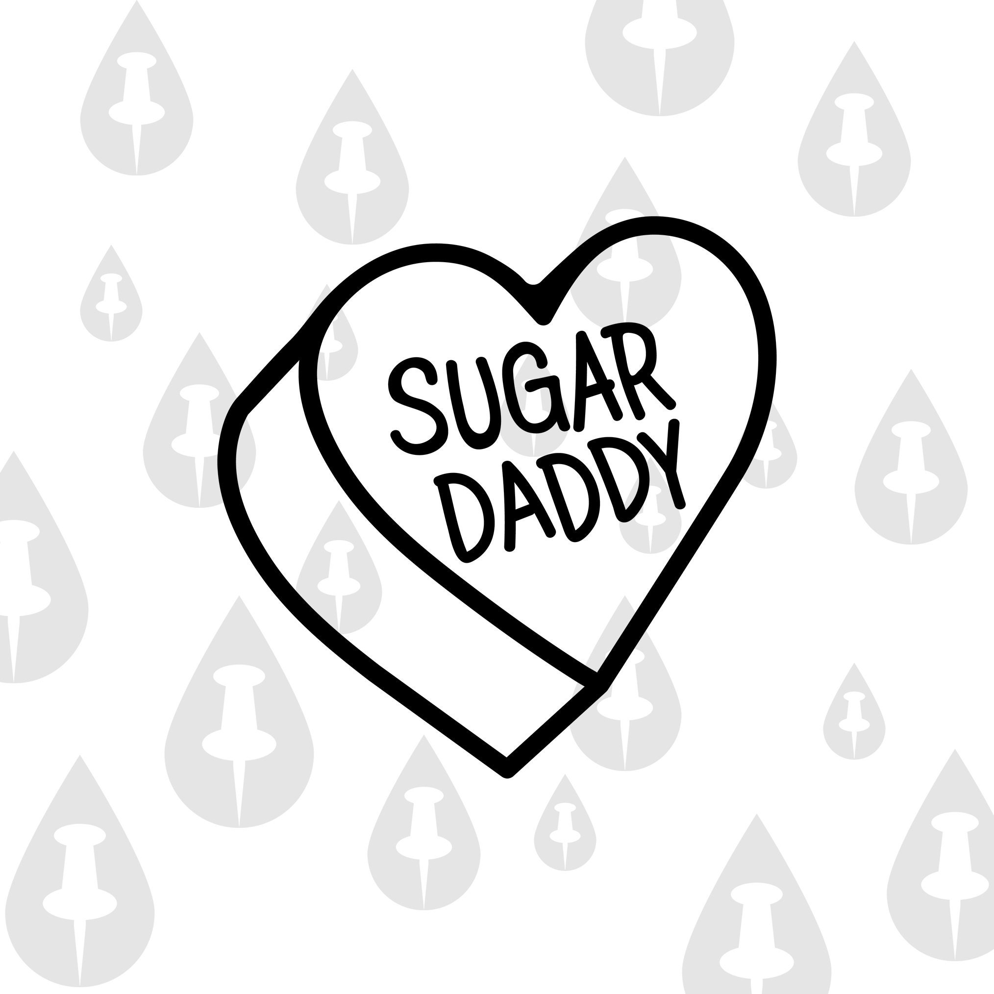 Sugar Daddy Valentines Day Heart Candy Funny Heart - Etsy