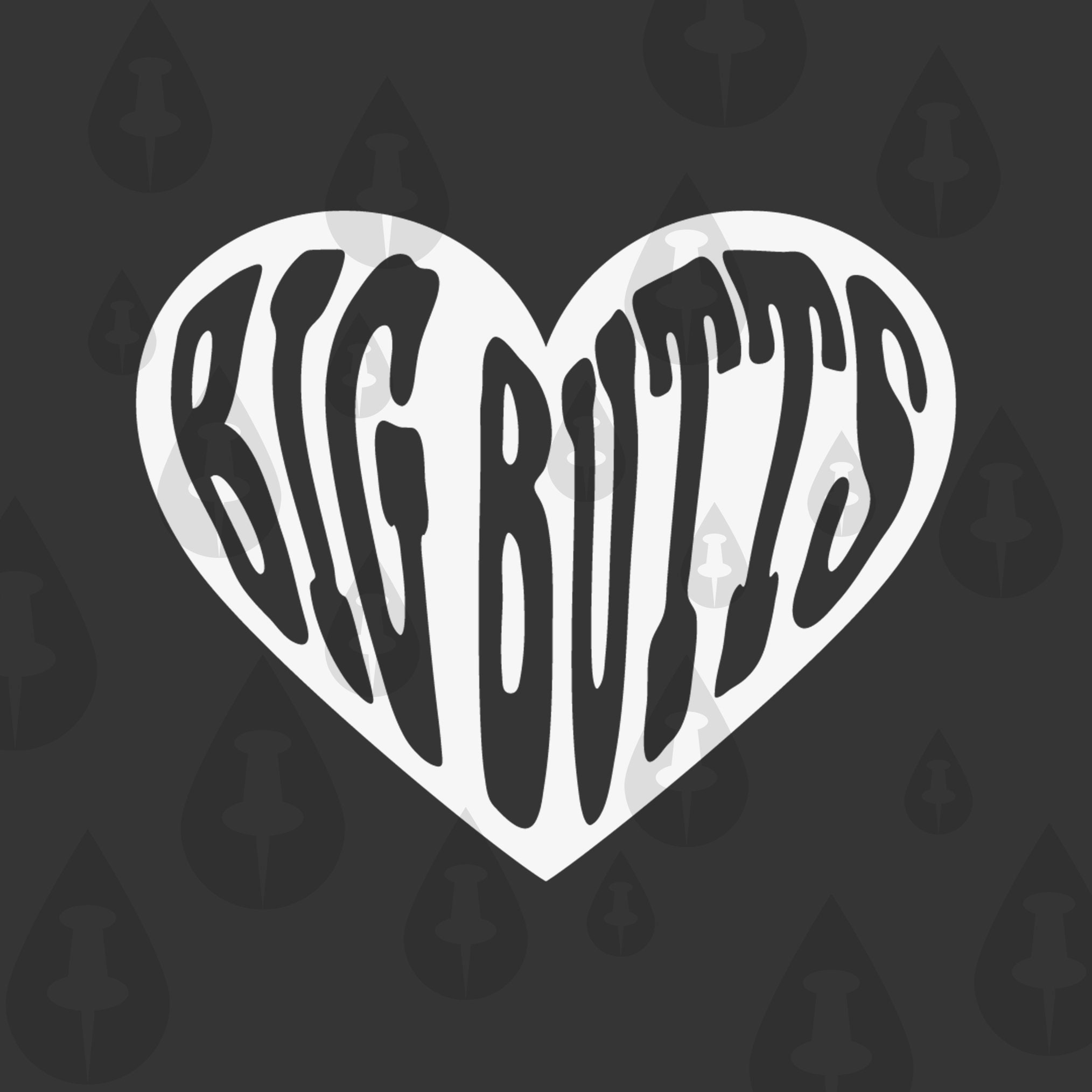 Big Butts Inside of Heart - Funny Heart Buttocks Booty Love Porn ...