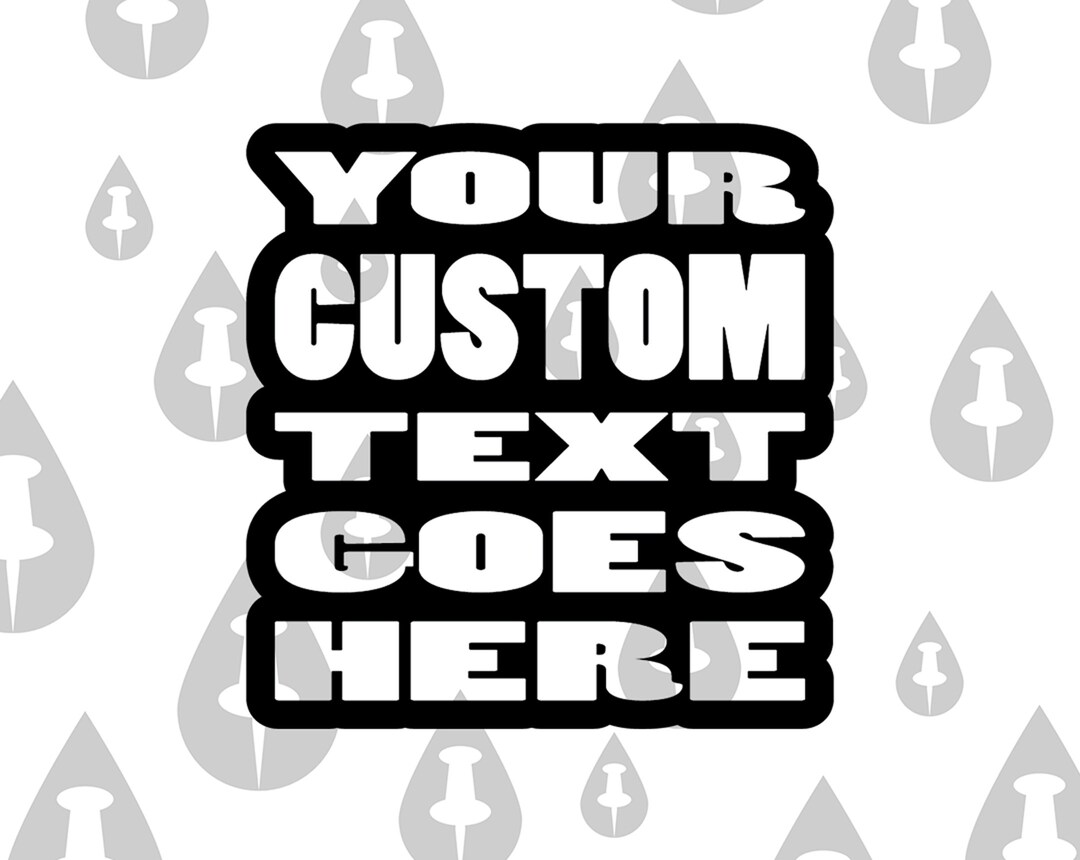 Your Custom Outlined Lettering Text SVG - Cricut Vector Christmas ...