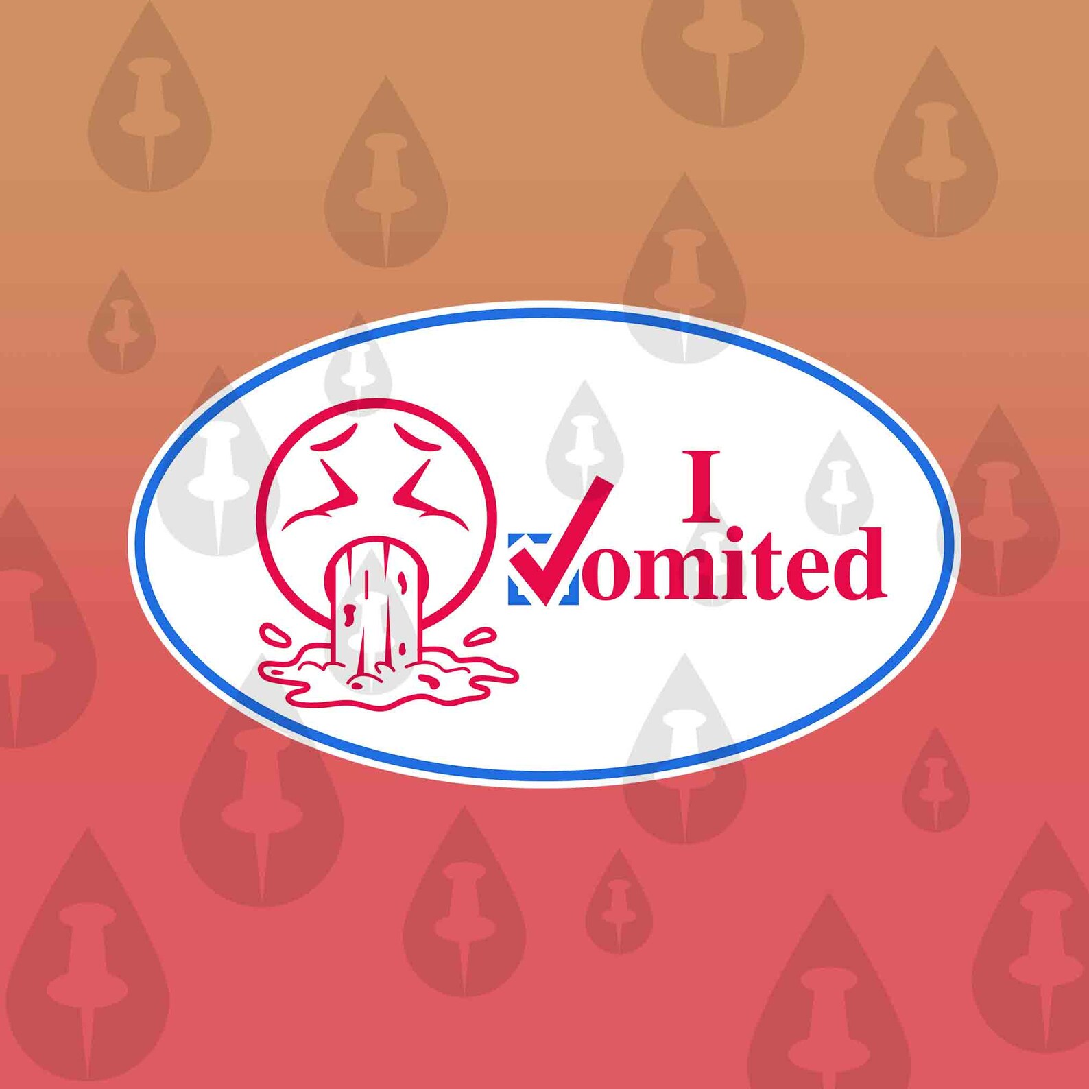 I Vomited - Puking Emoji Election Day Funny Meme SVG Digital Download ...