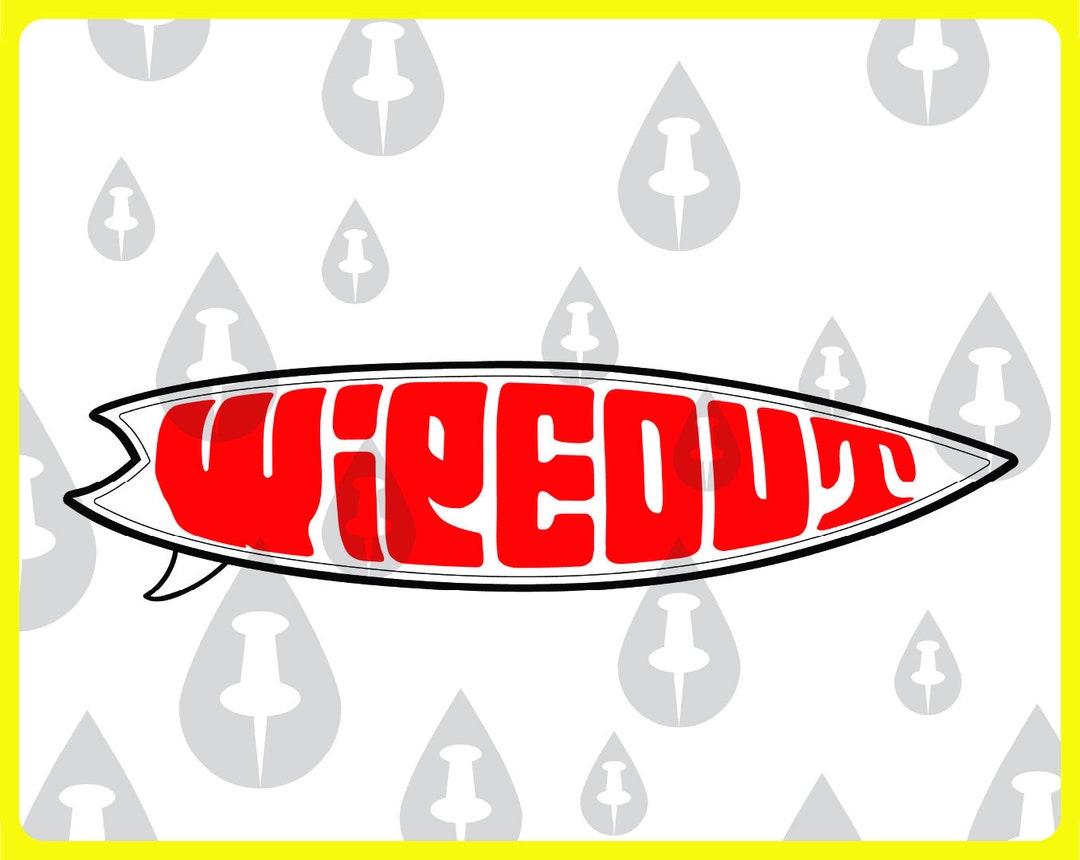 Wipeout Surfboard SVG Digital Download for Beach Decor, DIY Crafts ...