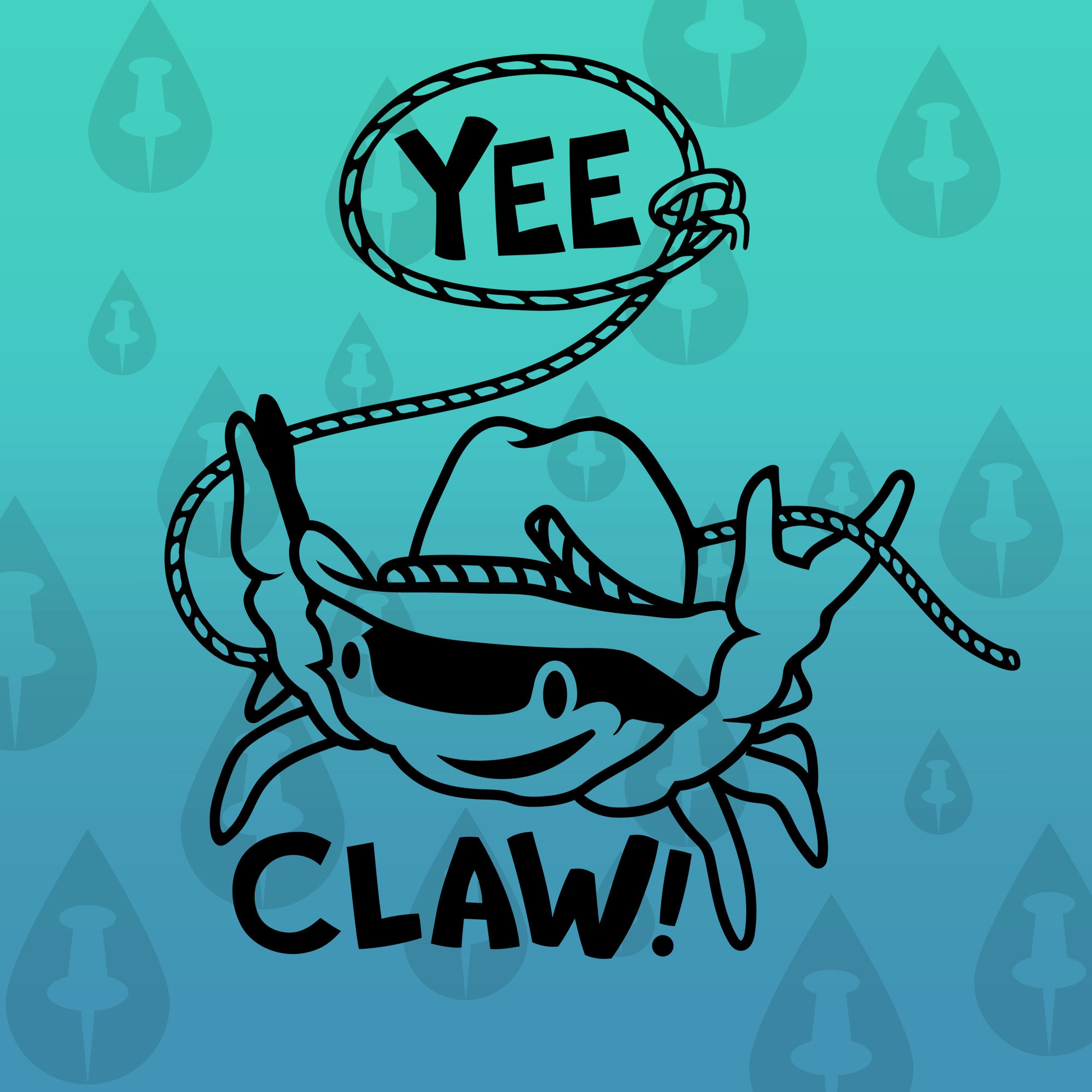Yee Claw! Cute Crab Animal Meme SVG - Etsy Canada