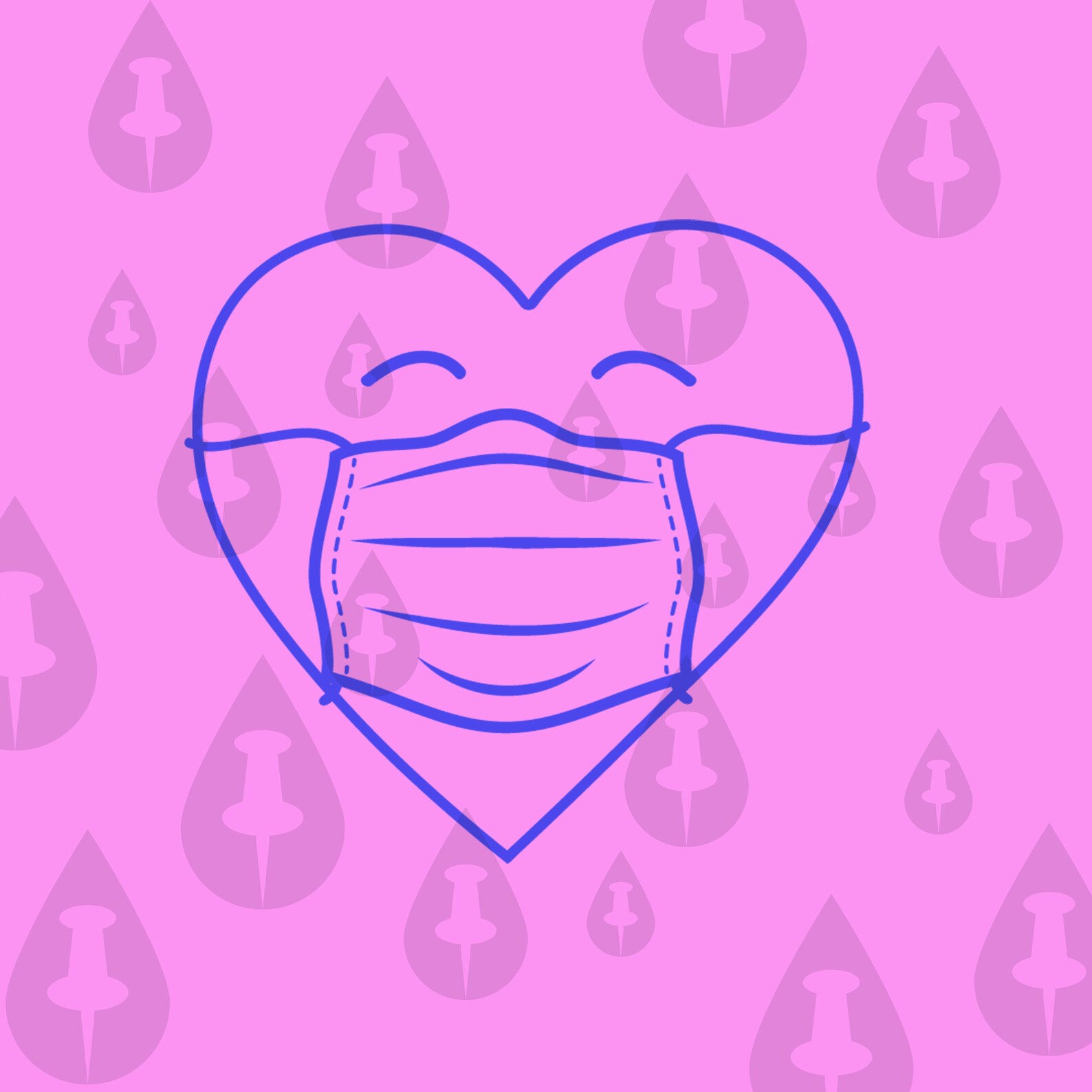 Heart Wearing Mask SVG Easy Peel Cricut Vector Quarantine - Etsy