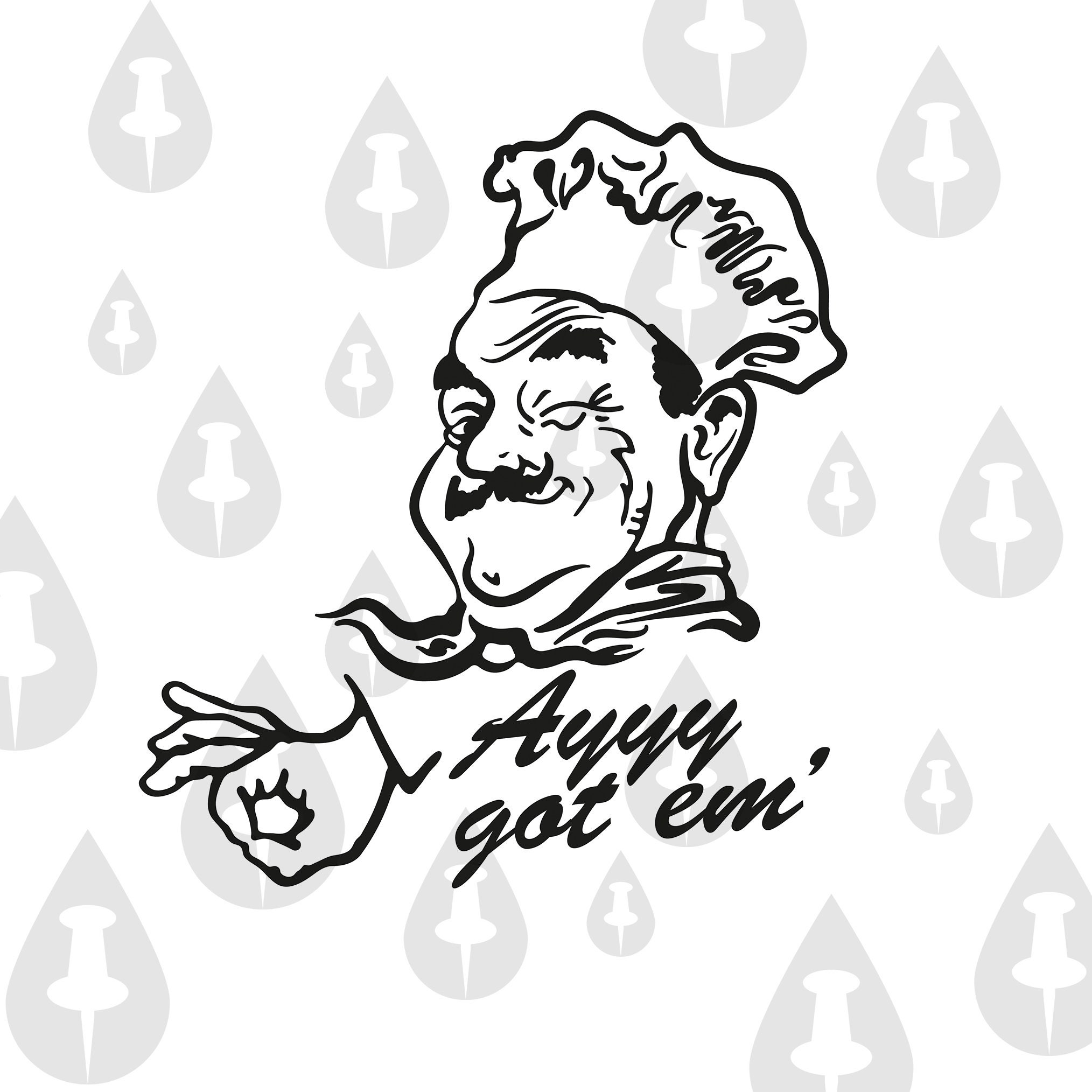 Ayyy Got Em Pizza Box Chef Meme Circle Look Game SVG | Etsy