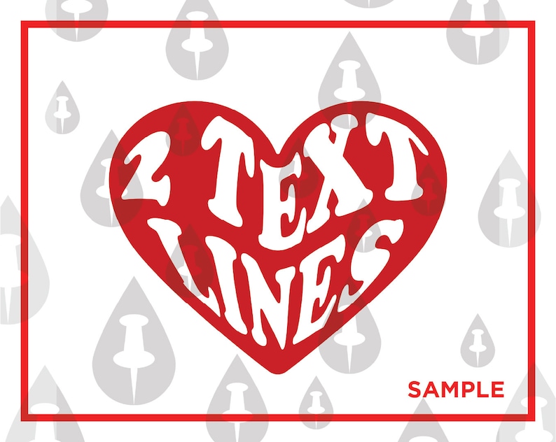 Custom Heart Personalized Phrase SVG Unique Warped Words - Etsy