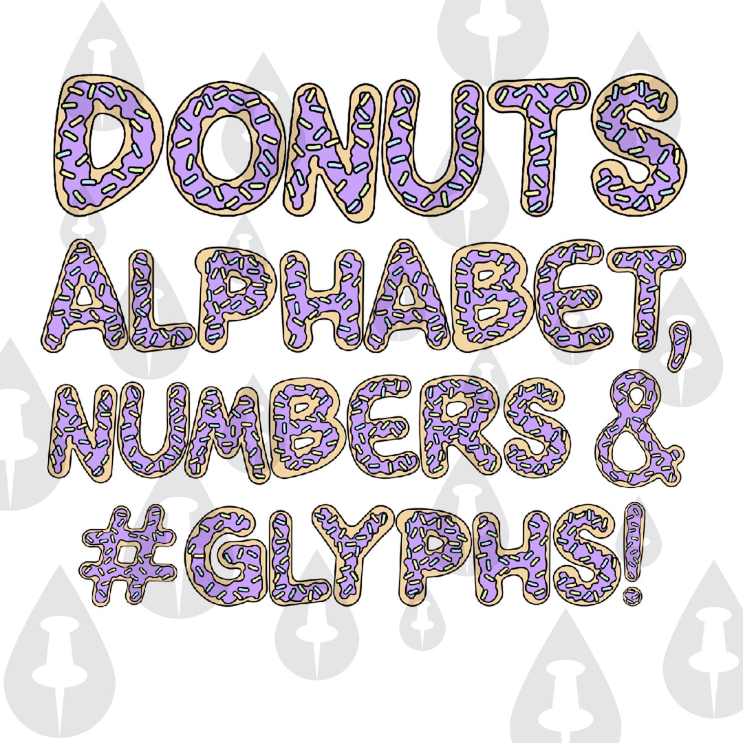 Sweeten Your Projects With a Printable Donut Alphabet in Cartoon Style ...