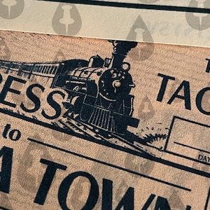 Printable Vintage Train Ticket - "one Way Express Ticket to Diarrhea ...