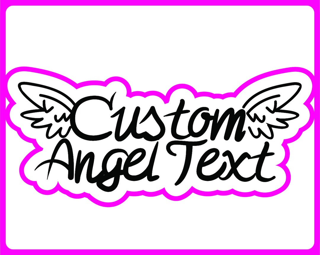 Angel Personalized Text SVG - Custom Angel Wings - Memorial SVG Vector ...