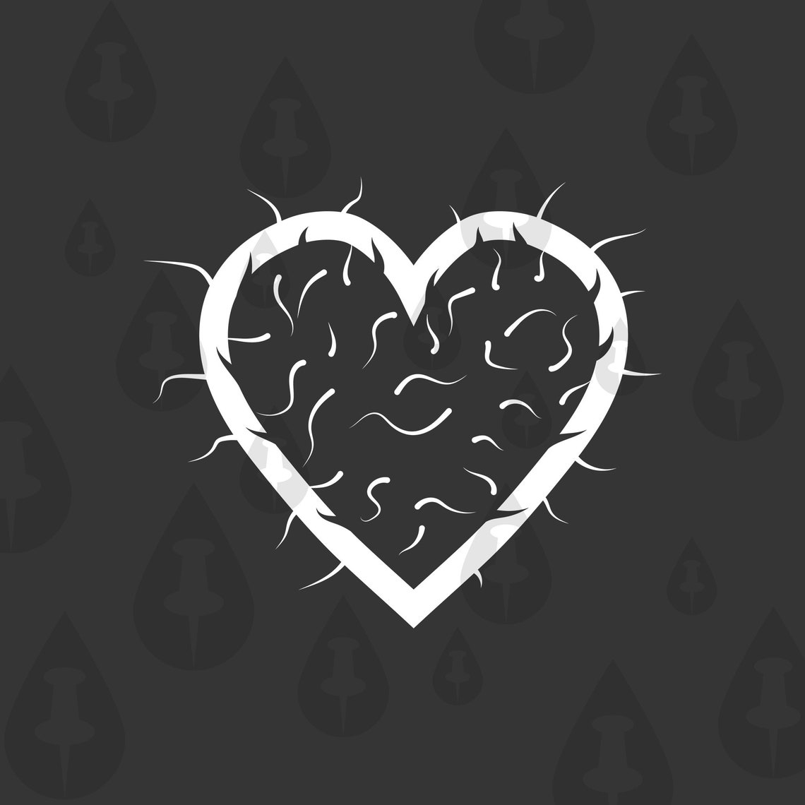 Hairy Balls Pubic Hair Heart - Funny Heart Patricks Day LGBTQ Pride ...