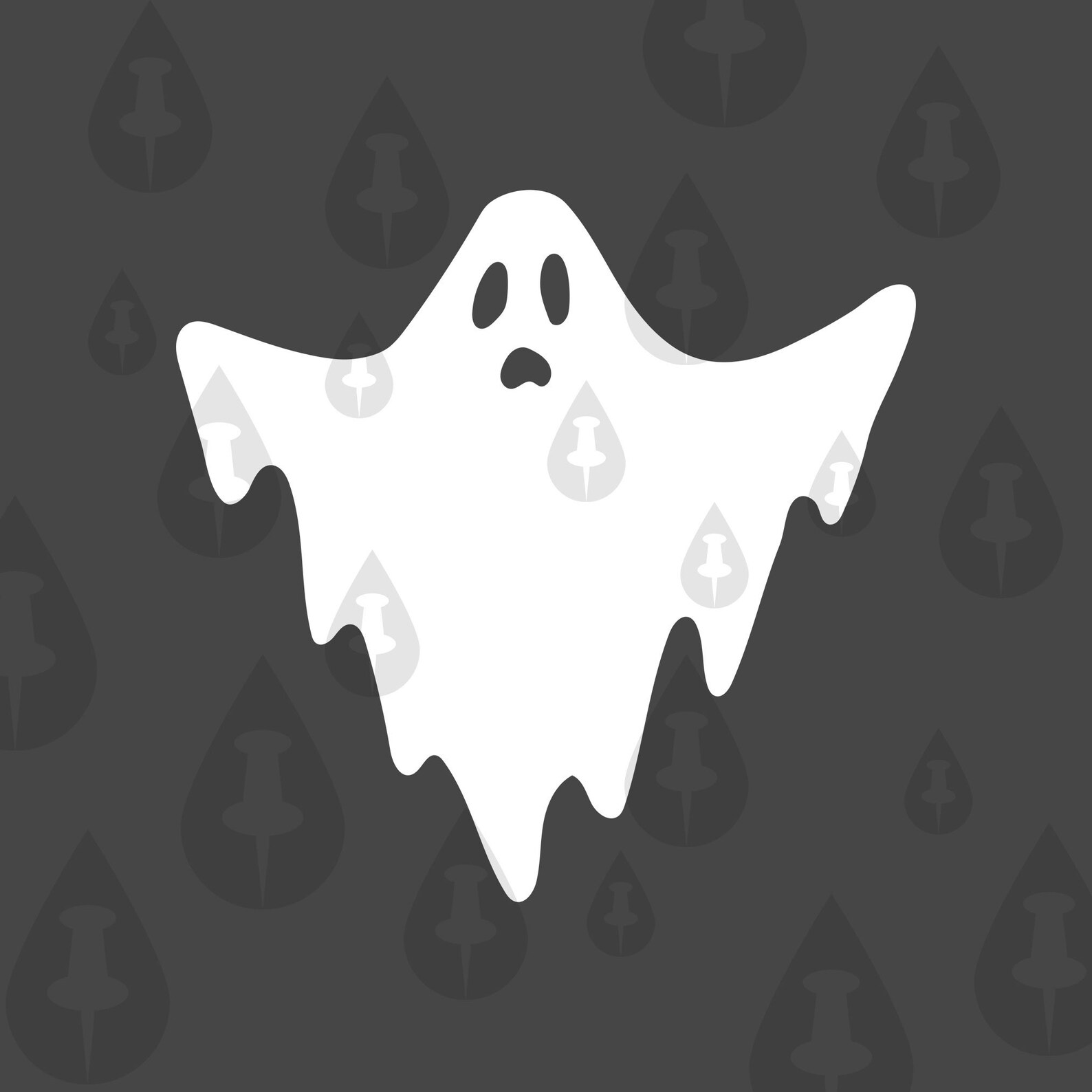Ghost With Wide Arms SVG - Cricut Vector Halloween Spooky Haunted House ...