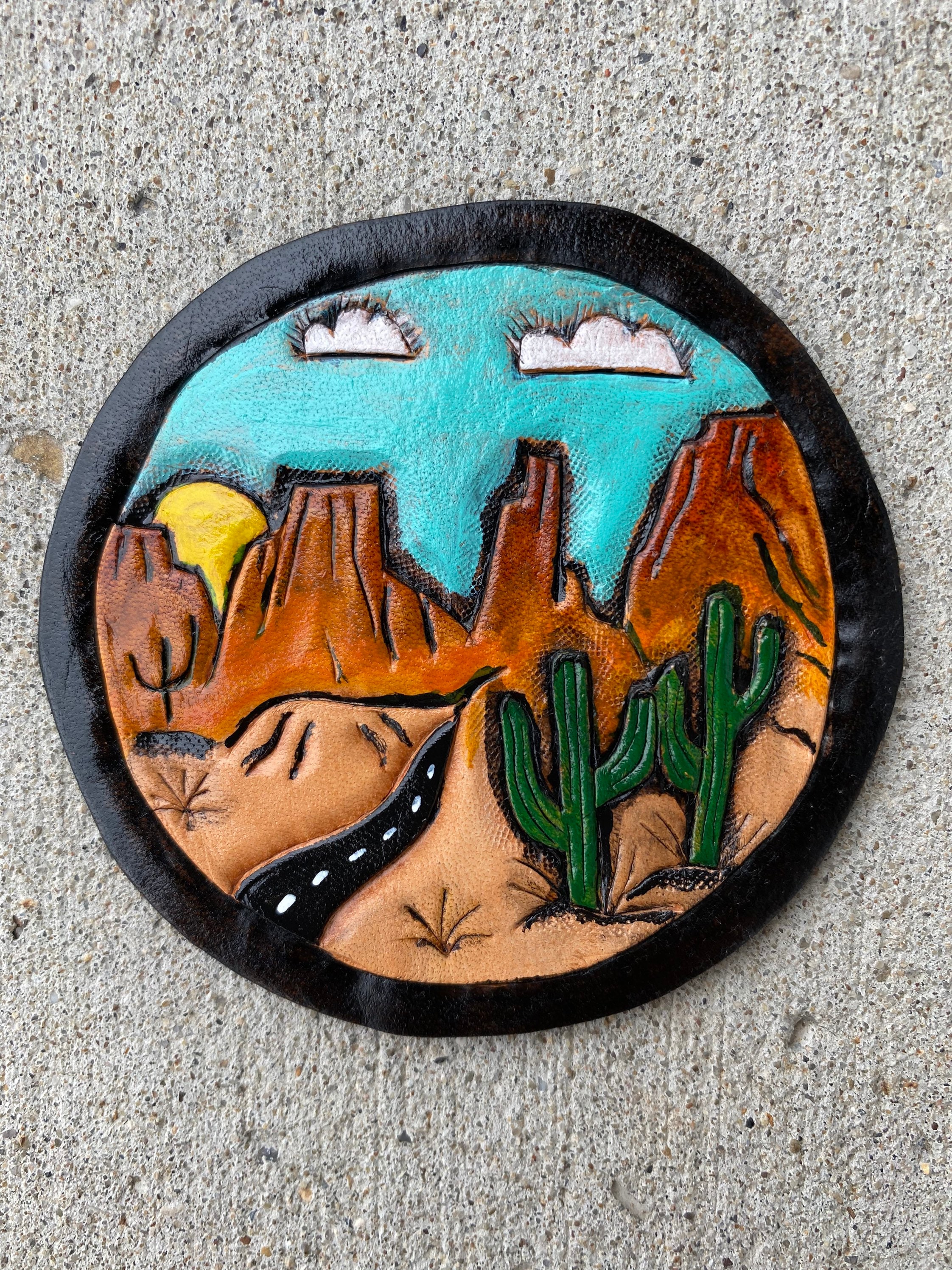 Hand Tooled Leather Patch Custom - Etsy