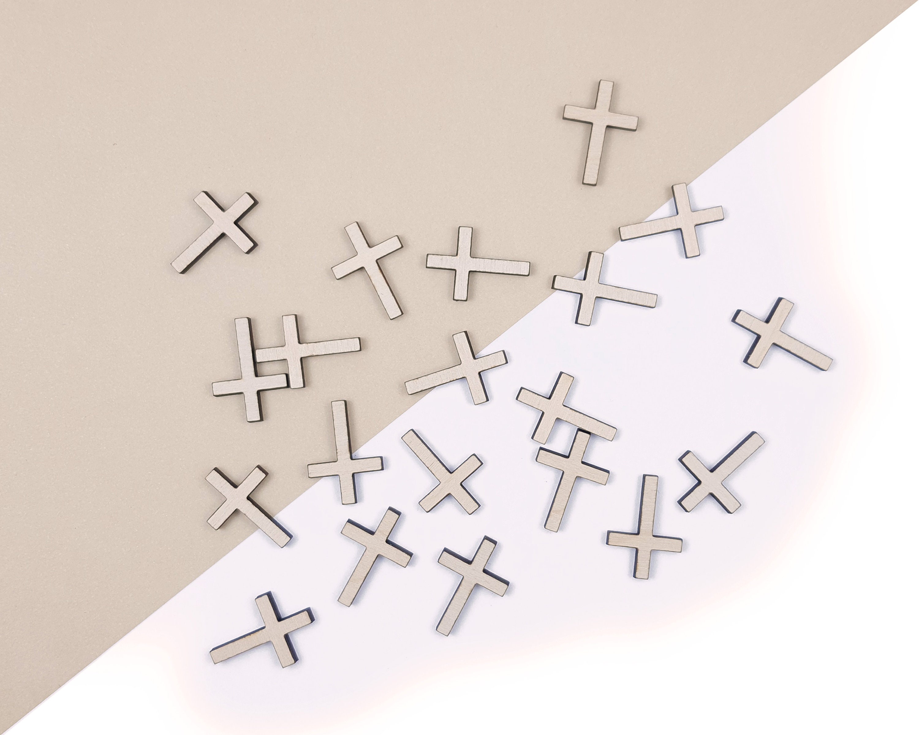 50 Small Wooden Crosses Tiny Cross Cutouts Laser Cut - Etsy