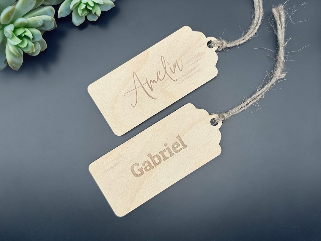 Custom Gift Tags, Personalized Name Tag, Laser Engraved Tags, Engraved ...