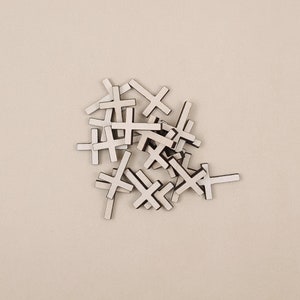 50 Small Wooden Crosses Tiny Cross Cutouts Laser Cut - Etsy