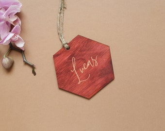 Hexagon Name Tags - Etsy